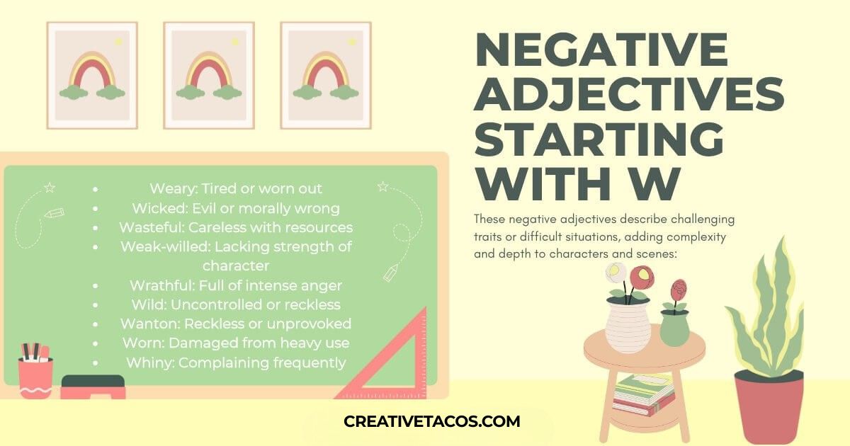Adjectives That Start with W - Creativetacos
